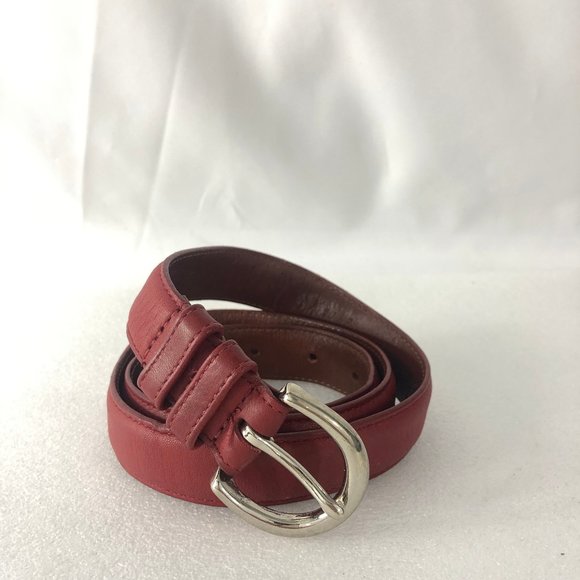 Coach | Accessories | Vintage Coach Womens Red Leather Waist Belt ...